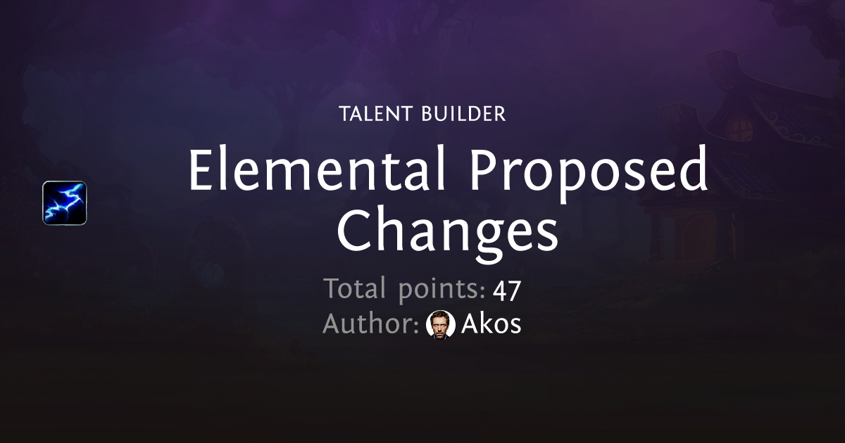 Elemental Proposed Changes | Talent Builder